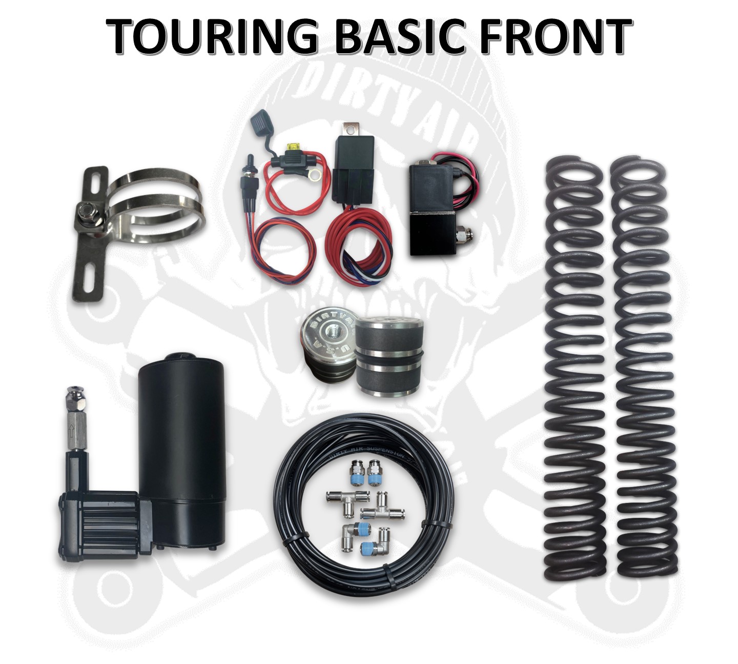 DIRTY AIR USA: DIRTY AIR BASIC FRONT AIR RIDE SYSTEM - TOURING MODELS