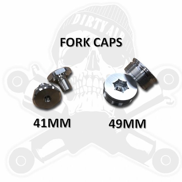 DIRTY AIR USA: Front Fork Caps - 41MM or 49MM PAIR